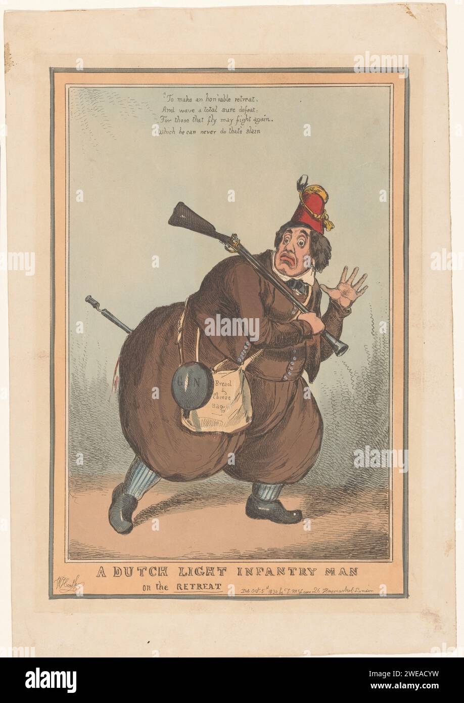 Dutch soldier of the light infantry on the retreat, William Heath, 1830 ...