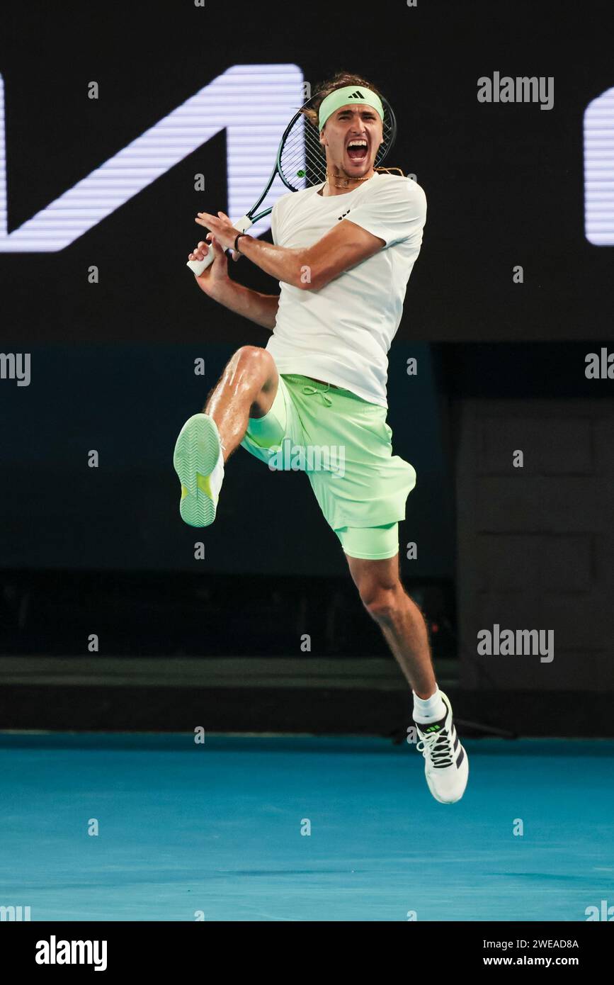 Alcaraz zverev 2024 australian open hi-res stock photography and images - Alamy