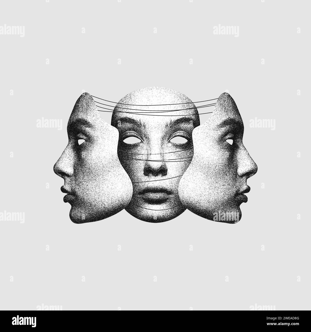 Focusing on identity and self-perception. Conceptual modern design ...