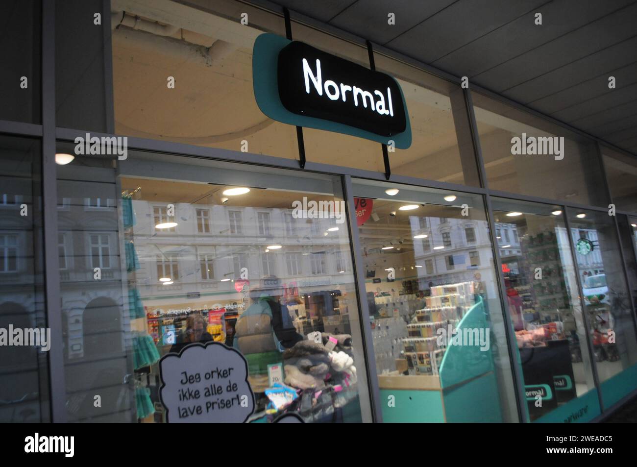 Copenhagen, Denmark /24 January 2024/.Normal shop in danisbh capoital ...