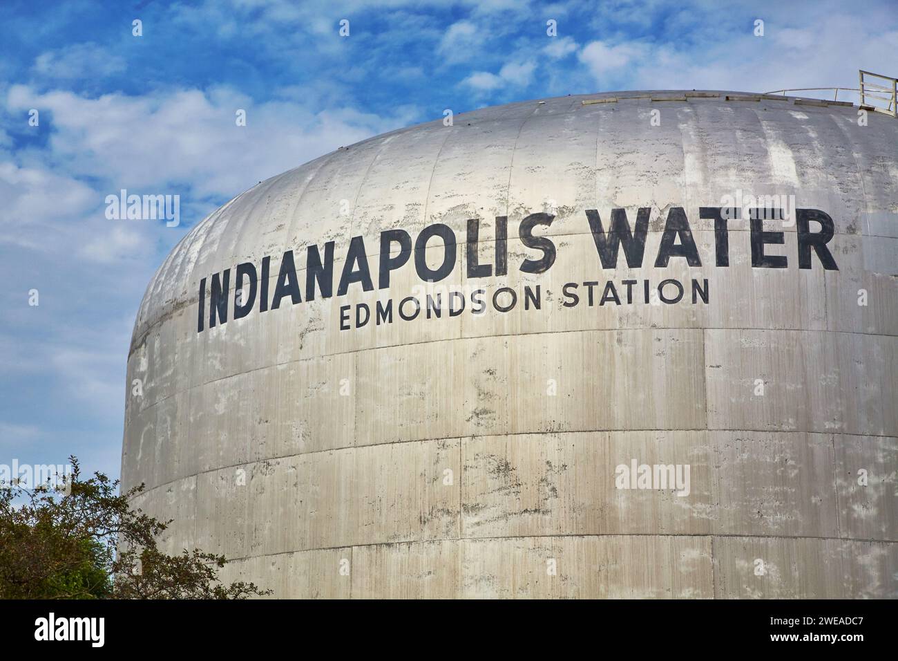 Indianapolis Water Tower, Edmondson Station, Aged Surface against Sky ...
