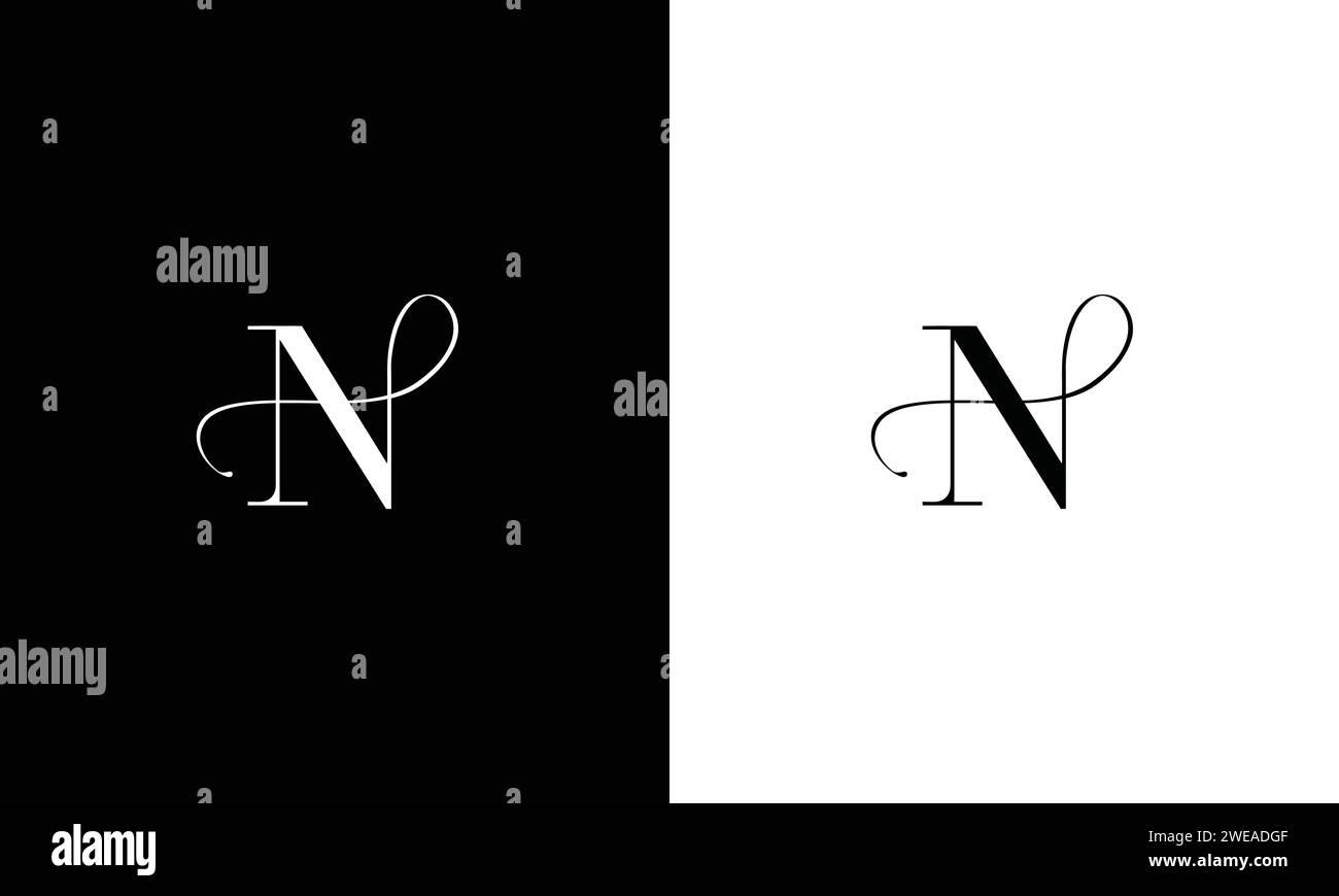 Abstract letter N logo design template Stock Vector Image & Art - Alamy