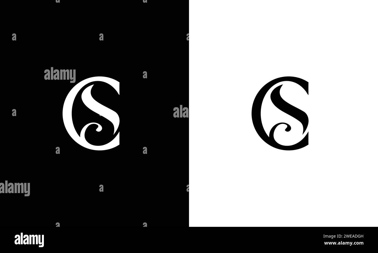 Professional and Minimalist Letter CS Logo Design, Editable in Vector ...