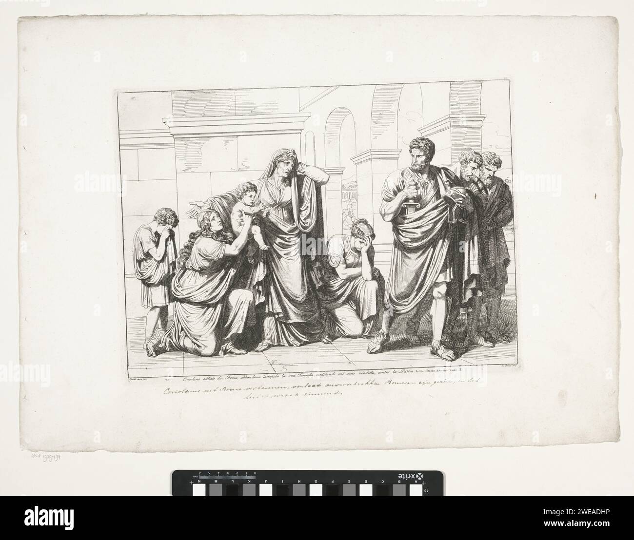 Coriolanus leaves Rome and his grieving family, Bartolomeo Pinelli ...