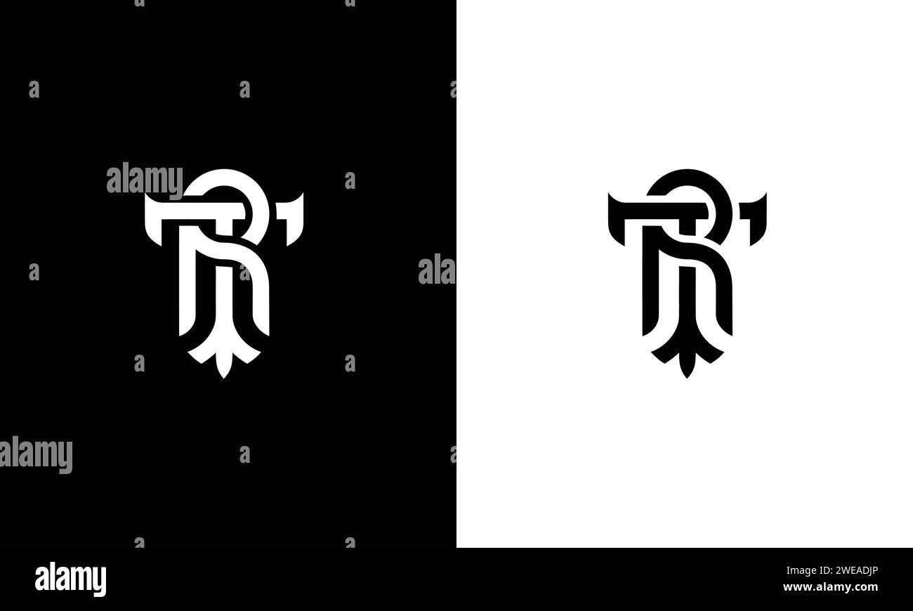 TR RT Letter Logo Design Icon Vector Symbol Stock Vector Image & Art ...
