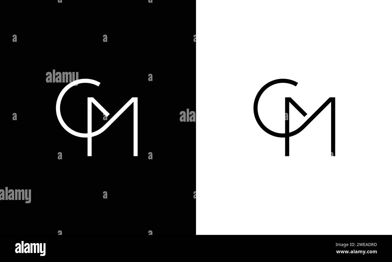 initial cm logo icon design template elements Stock Vector Image & Art ...