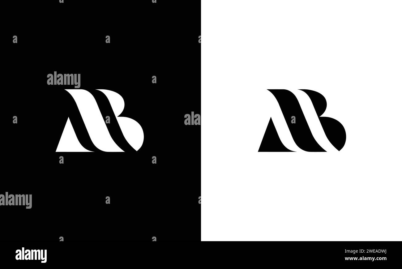 Letter AB modern logo design Stock Vector Image & Art - Alamy