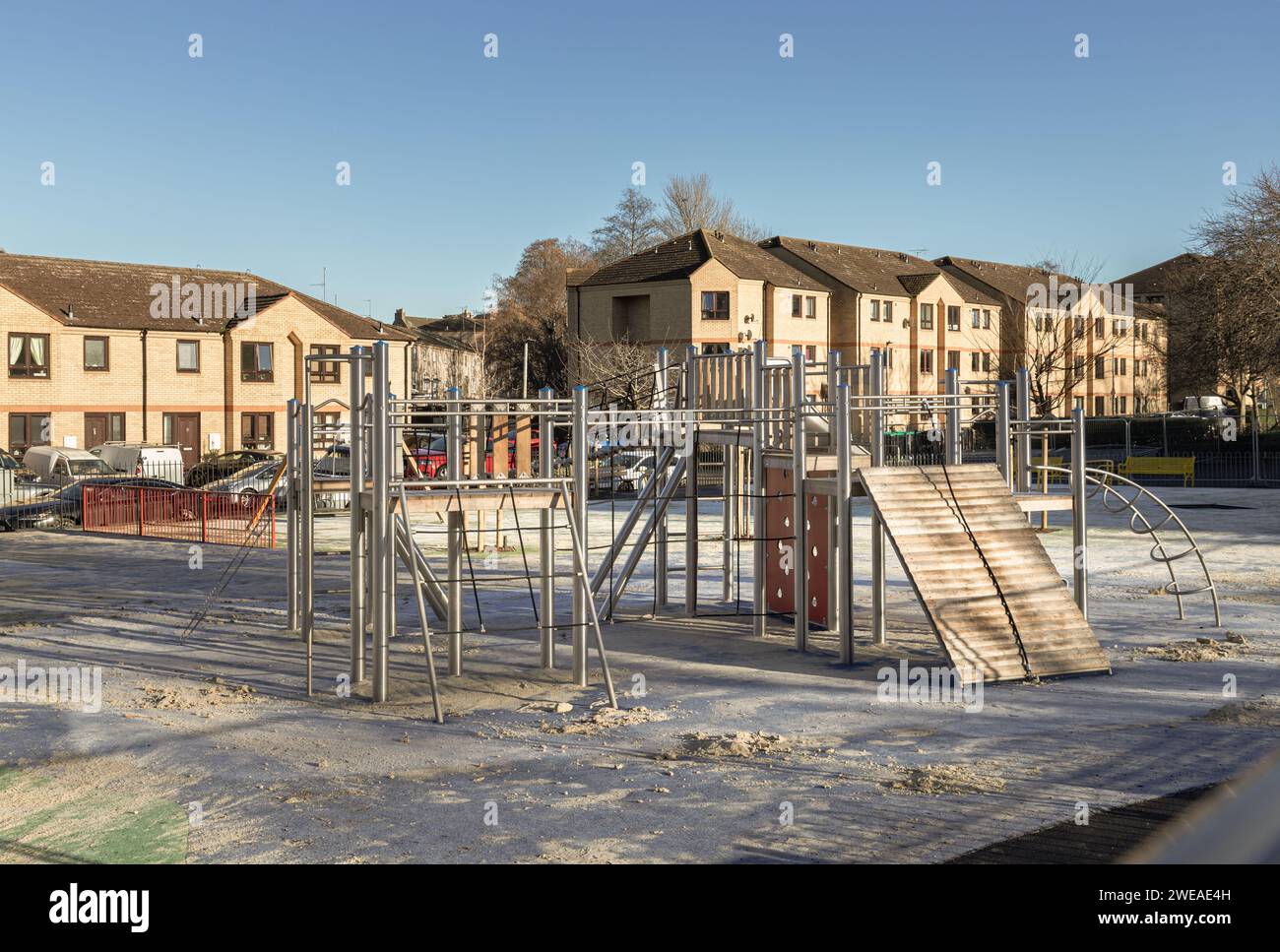 Edinburgh, Scotland, Jan 17, 2024 - The Children's playground with ...
