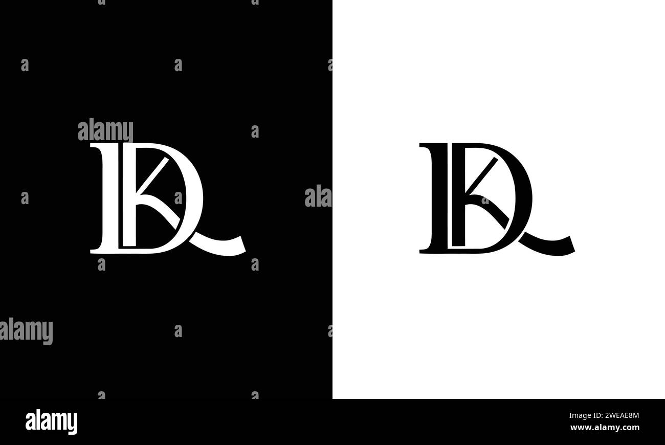 DK KD letter logo alphabet monogram icon symbol Stock Vector Image ...