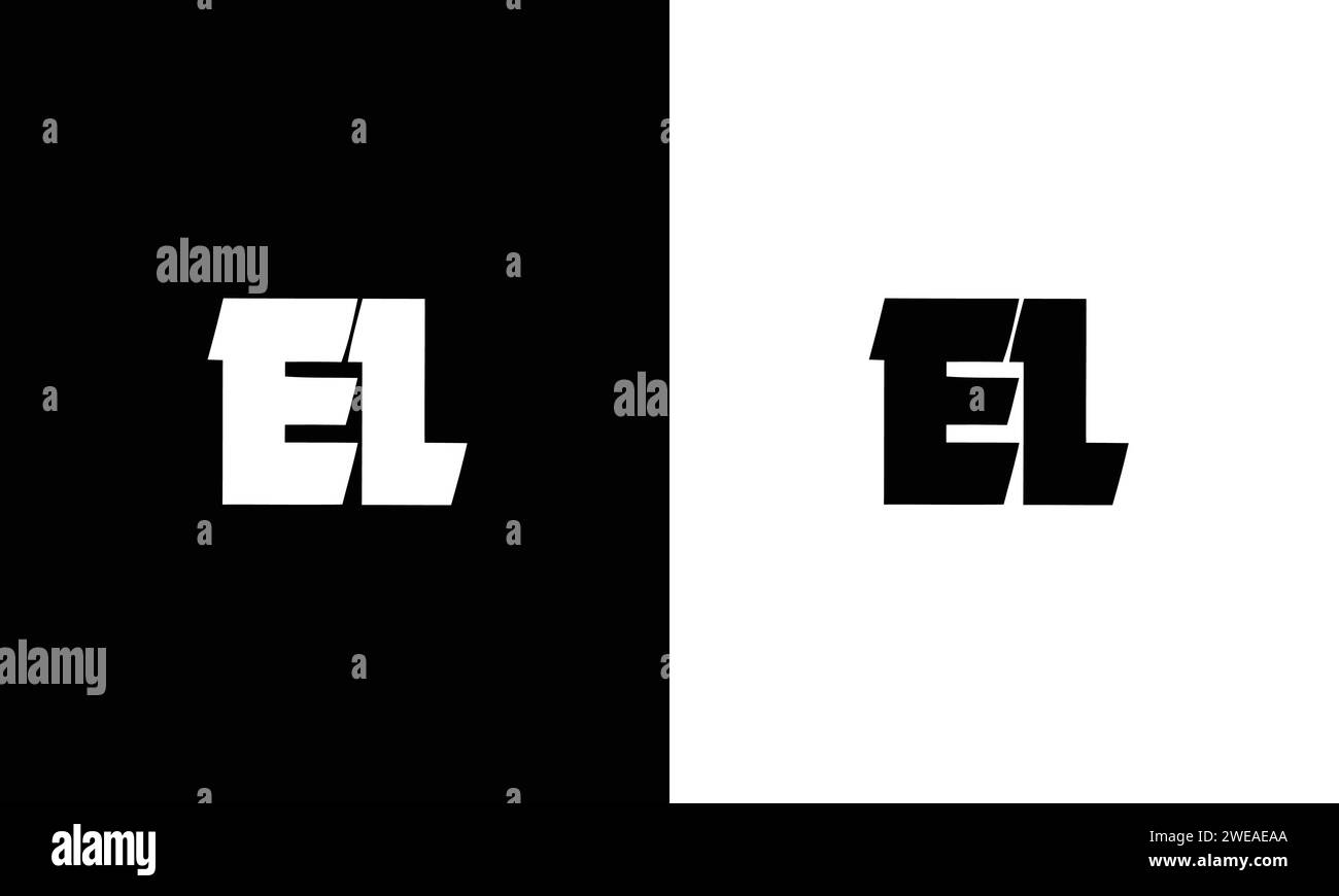 Logo design letter EL . Elegant modern. Vector template Stock Vector ...