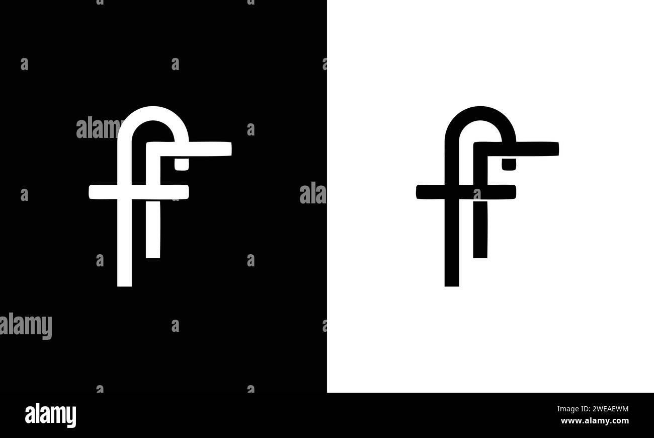 FF Letter Logo Alphabet Design Icon Vector Symbol Stock Vector Image ...
