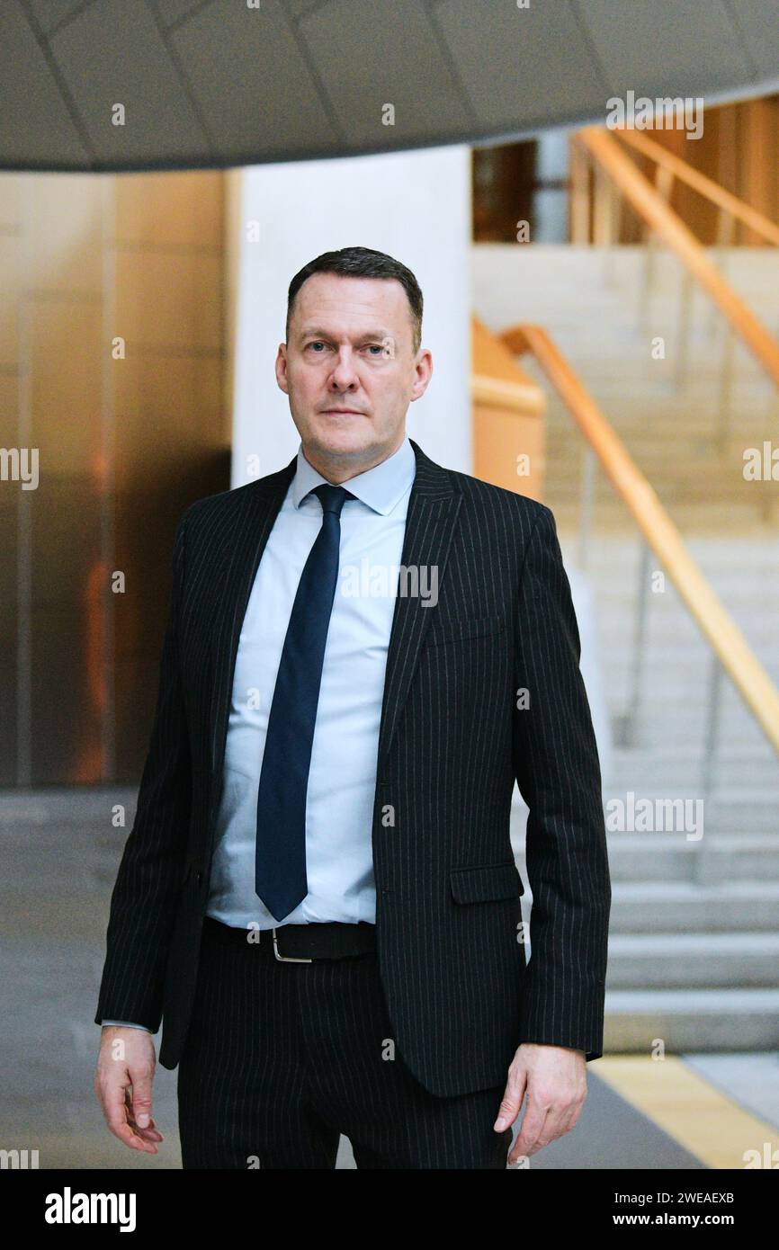 Edinburgh Scotland, UK 24 January 2024. Russell Findlay MSP at the ...