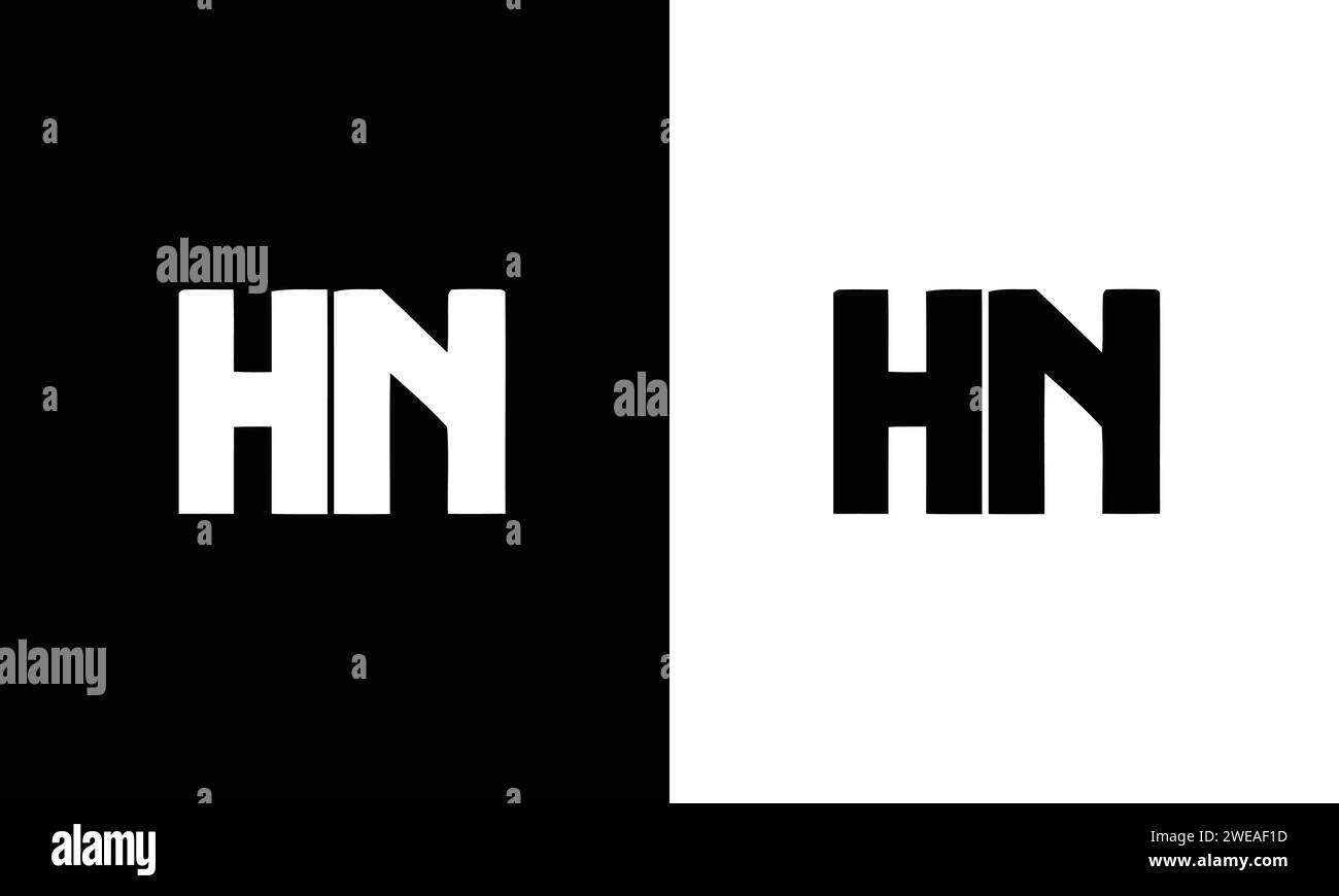 Creative abstract letter hn logo design Stock Vector Image & Art - Alamy