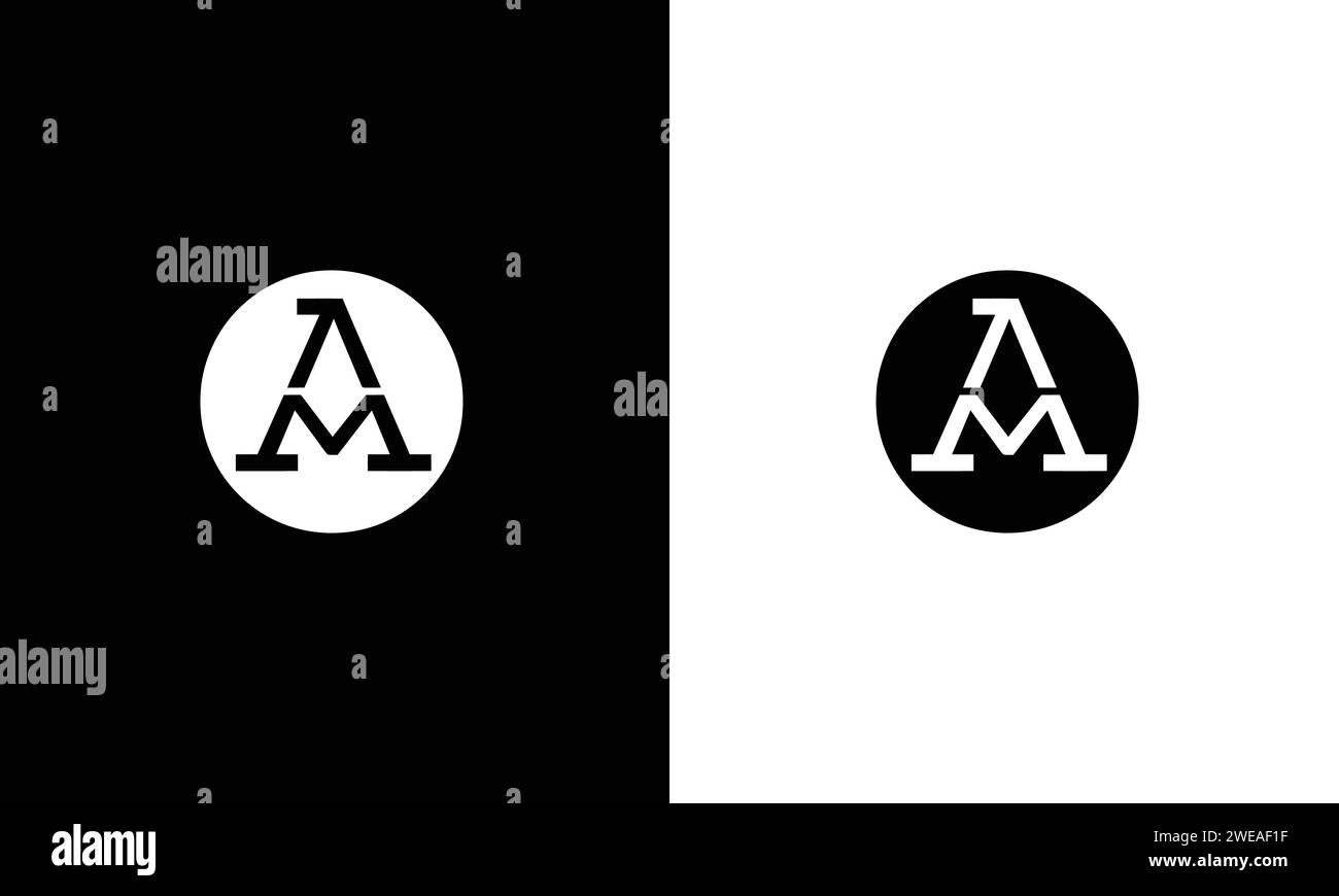 m a ma am initial logo design vector graphic idea creative Stock Vector ...