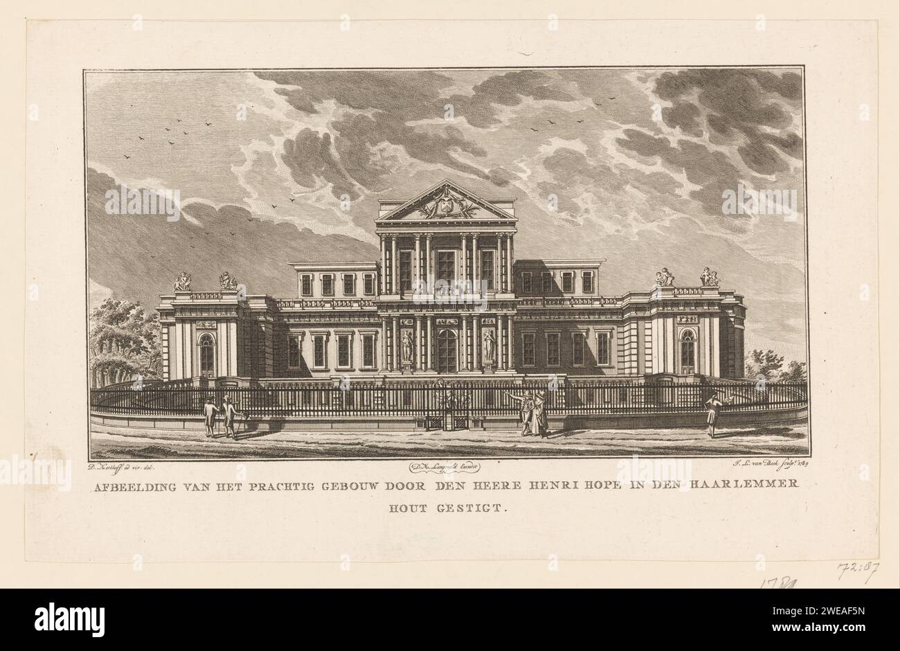 View of Landhuis Welgelegen in the Haarlemmerhout in Haarlem, Jan Lucas ...