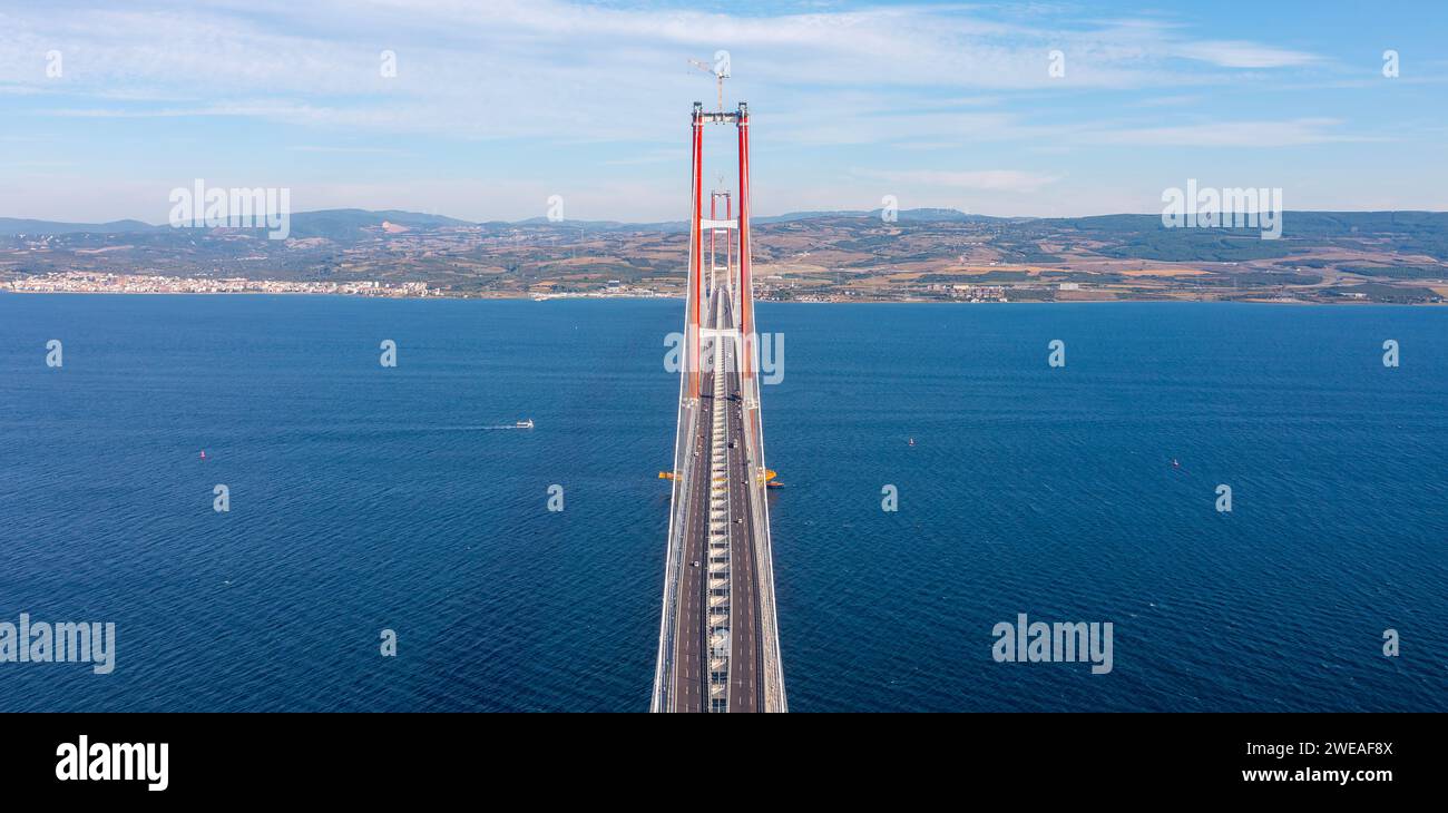 new bridge connecting two continents 1915 canakkale bridge (dardanelles ...