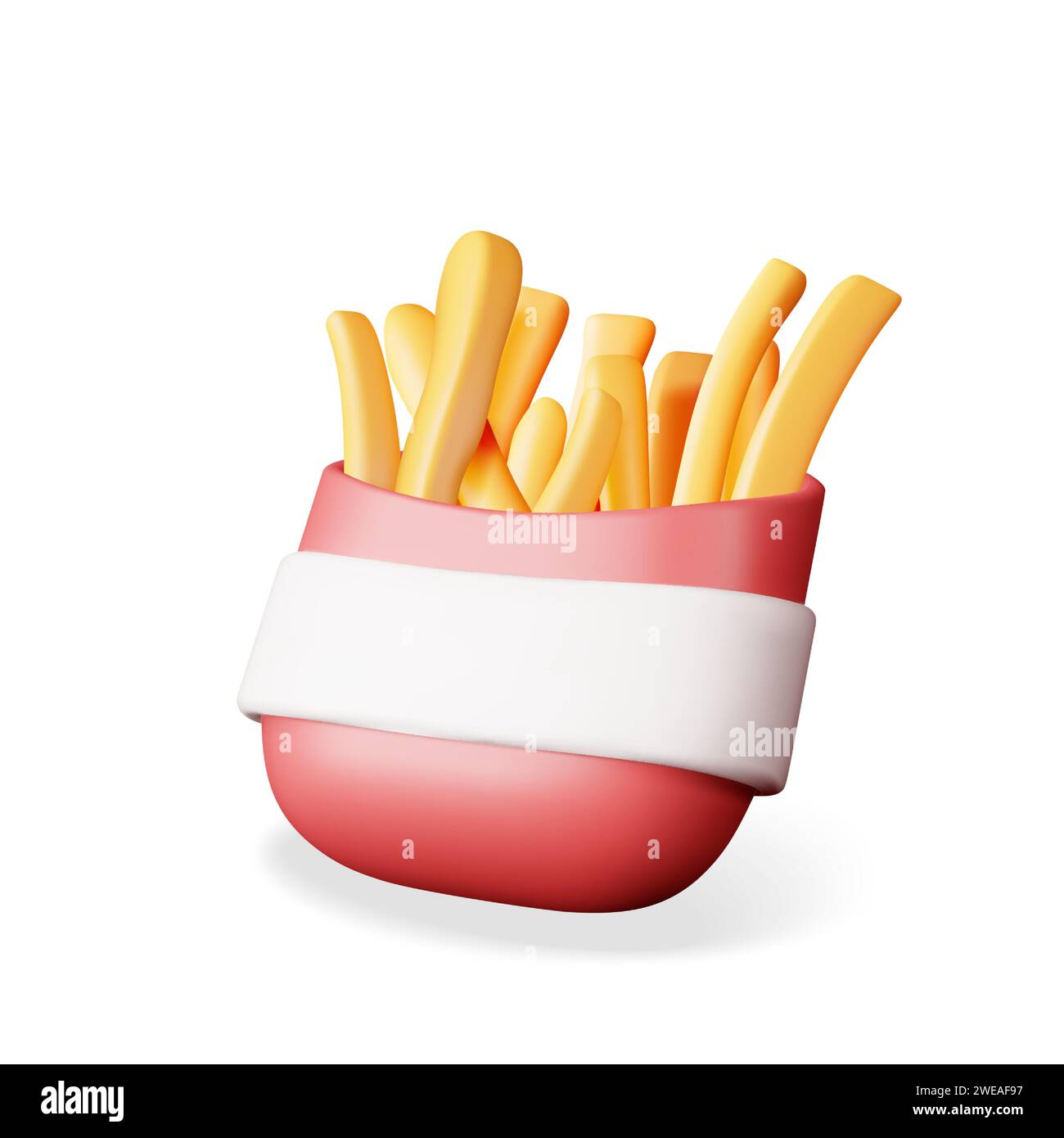 Cartoon box with french fries hi-res stock photography and images - Alamy