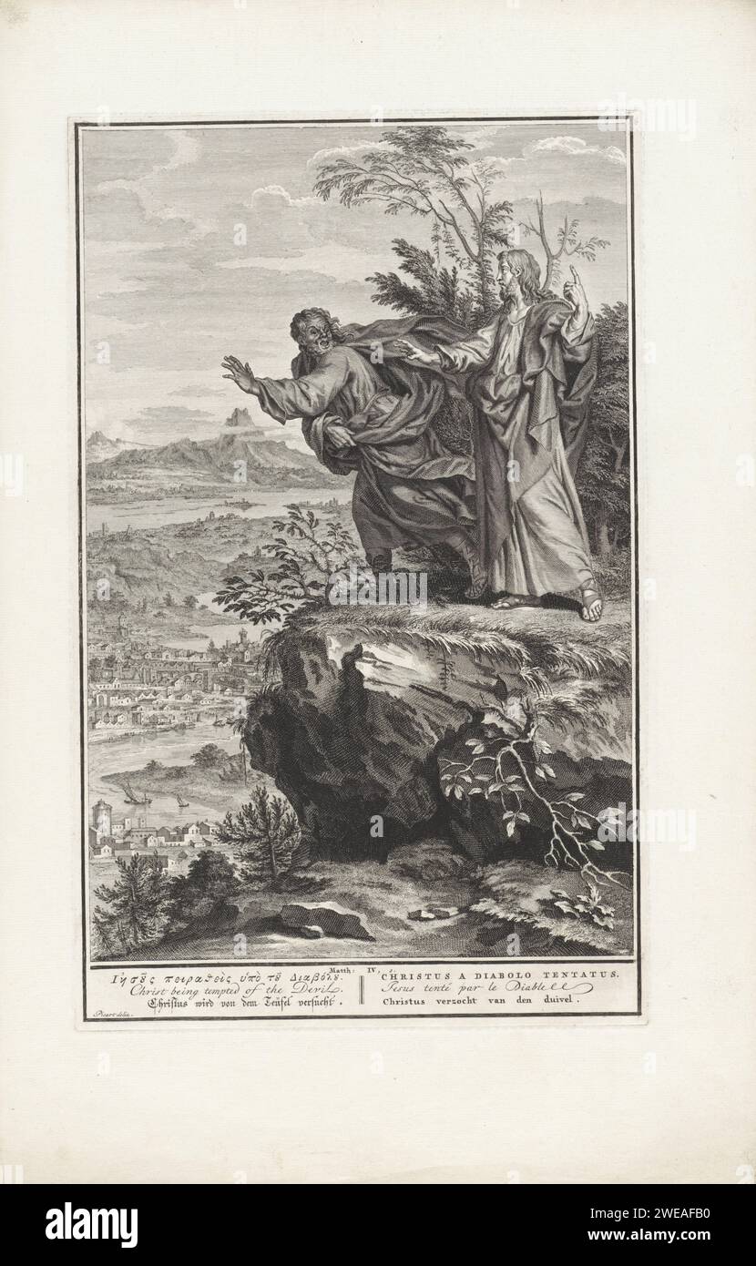 Requirement of Christ, Anonymous, After Bernard Picart, 1693 - 1783 print Christ stands on a ...