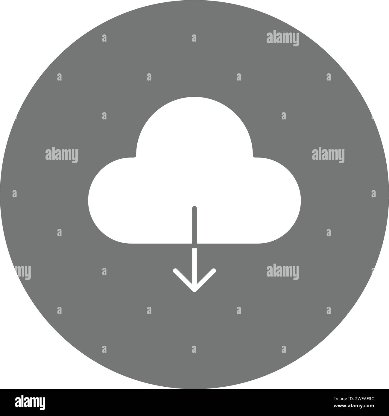 Download From Cloud Icon Vector Image Suitable For Mobile Application