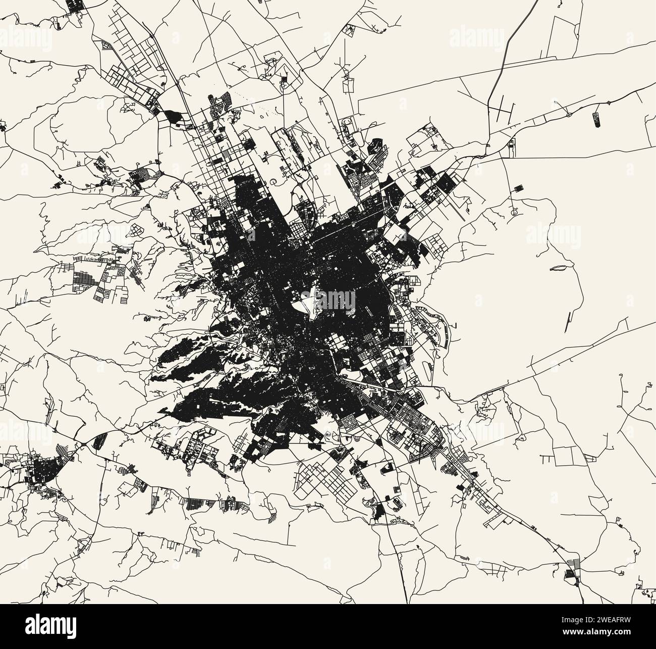 City road map of Riyadh, Saudi Arabia Stock Vector Image & Art - Alamy