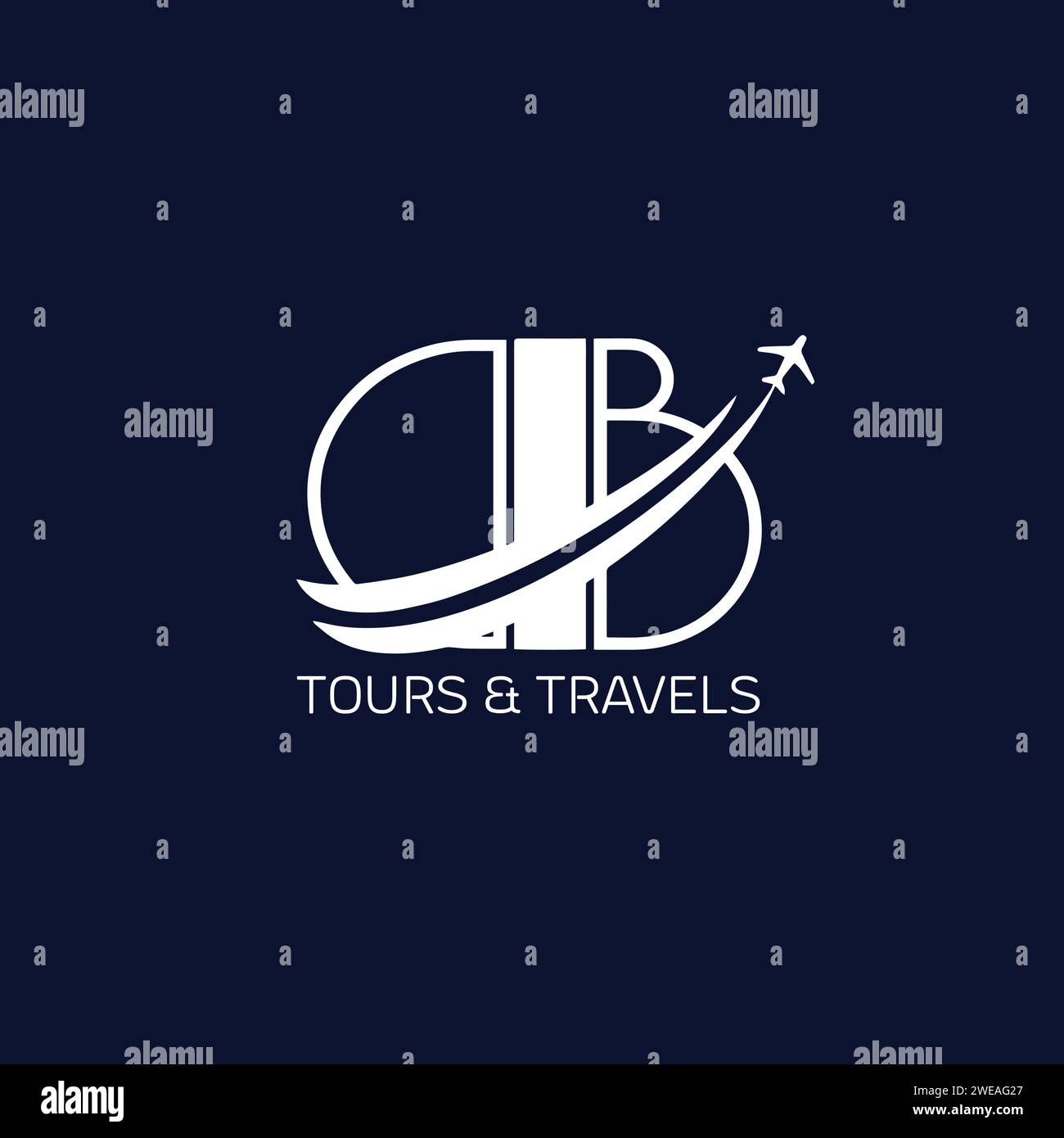 Minimalist DB letter monogram tours & travel logotype design Stock ...