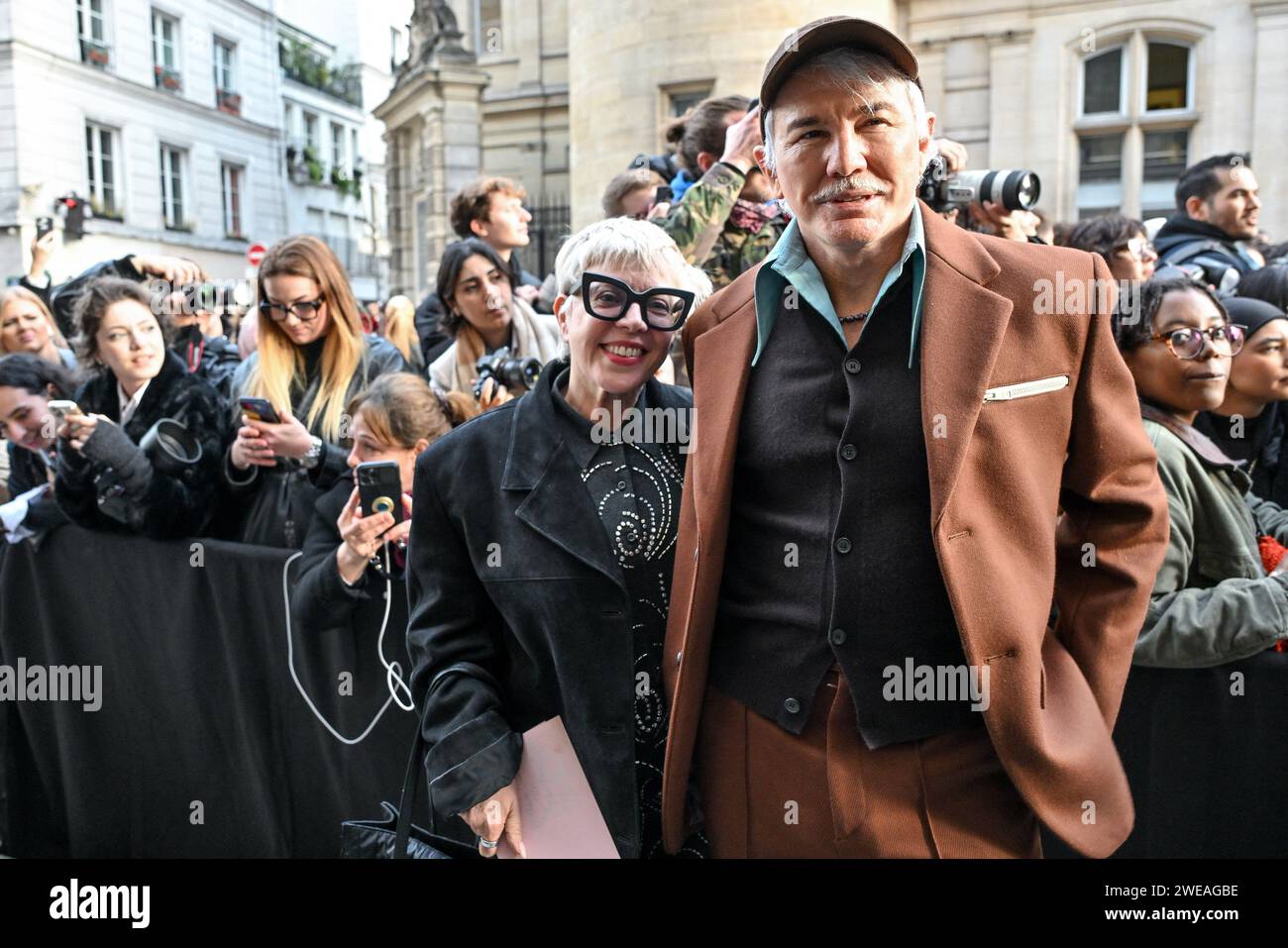Paris, France. 24th Jan, 2024. Catherine Martin, Baz Luhrmann arriving ...