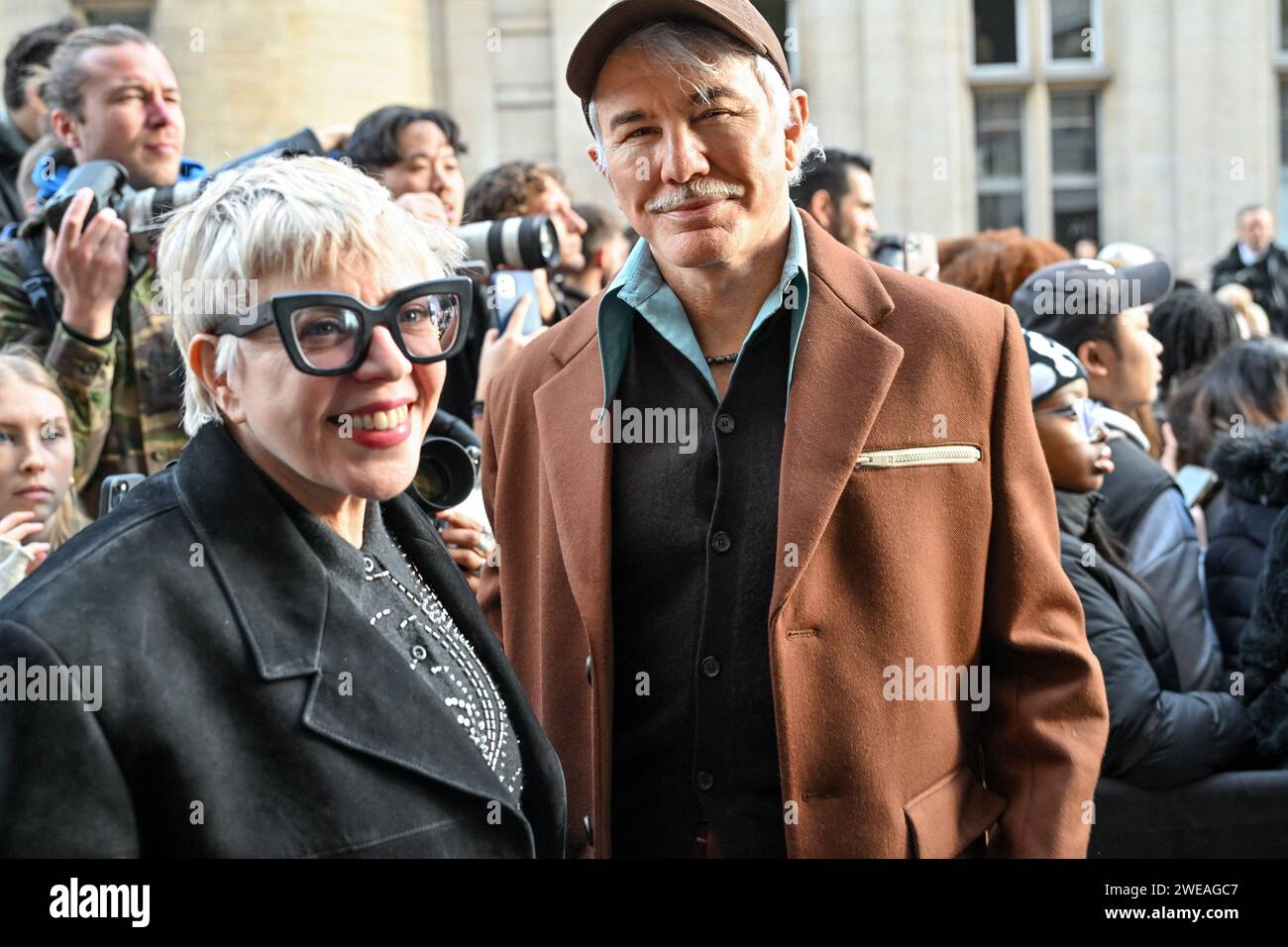 Paris, France. 24th Jan, 2024. Catherine Martin, Baz Luhrmann arriving ...