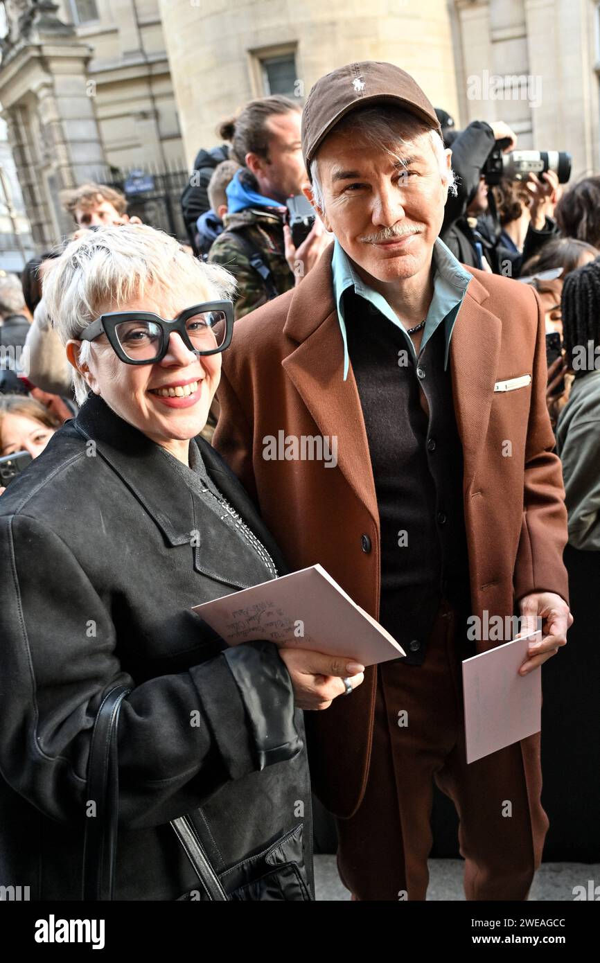 Paris, France. 24th Jan, 2024. Catherine Martin, Baz Luhrmann arriving ...