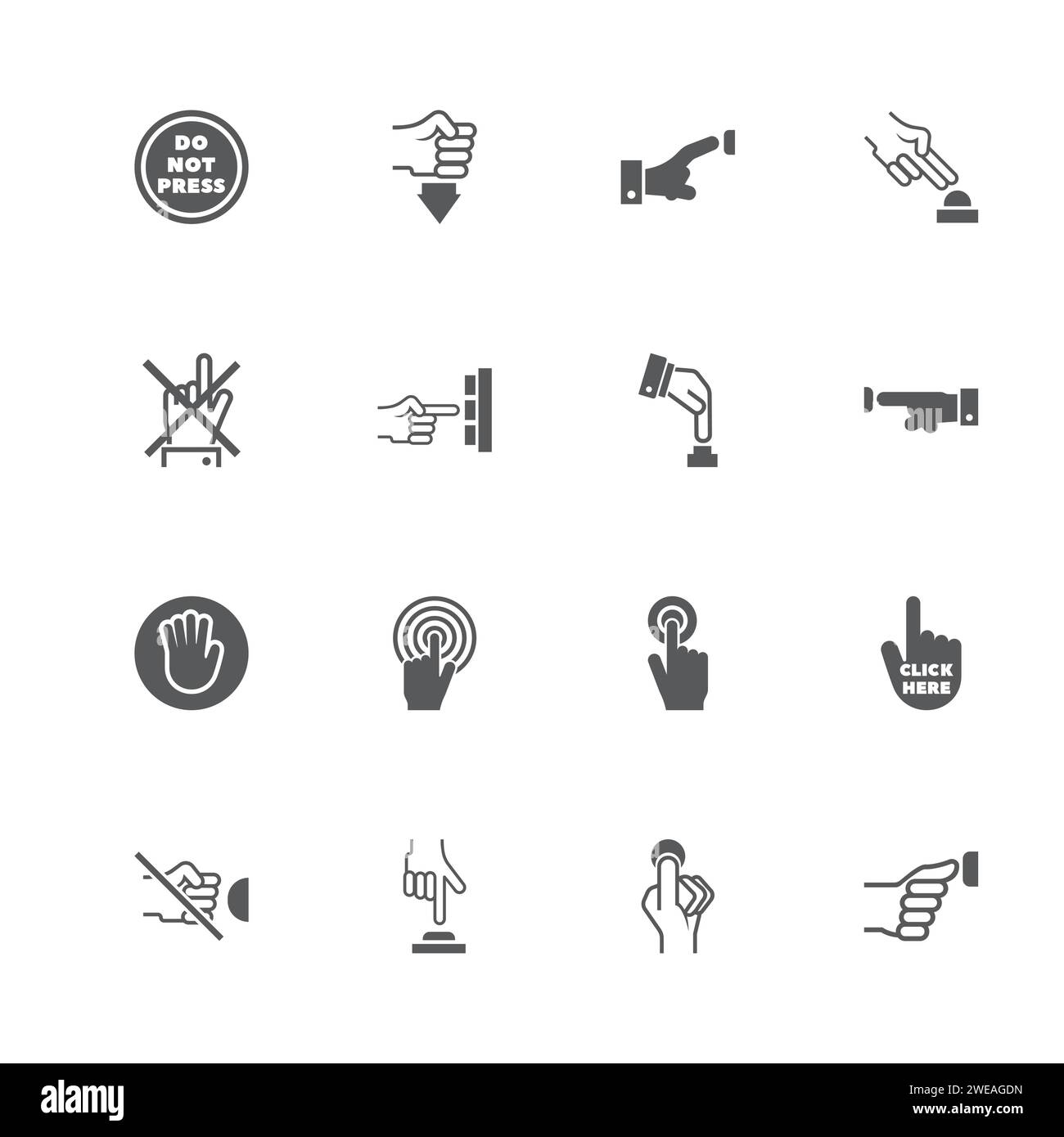 Finger press mobile icons background Stock Vector Images - Alamy