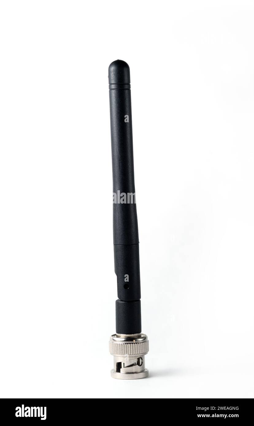 Omnidirectional antenna on white background Stock Photo - Alamy