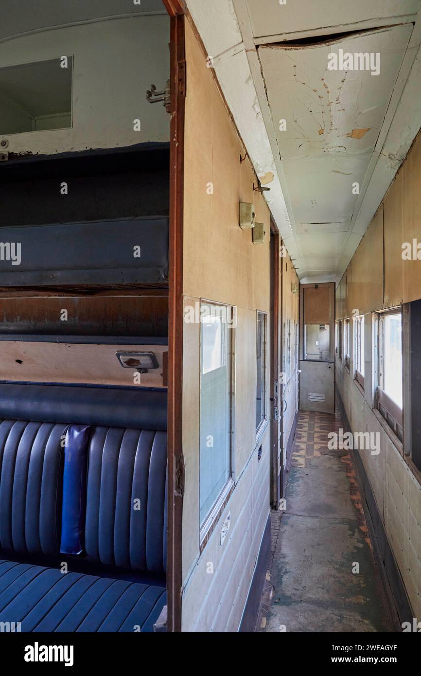 Inside passanger carriage car at the Nairobi Railway Museum, Nairobi ...