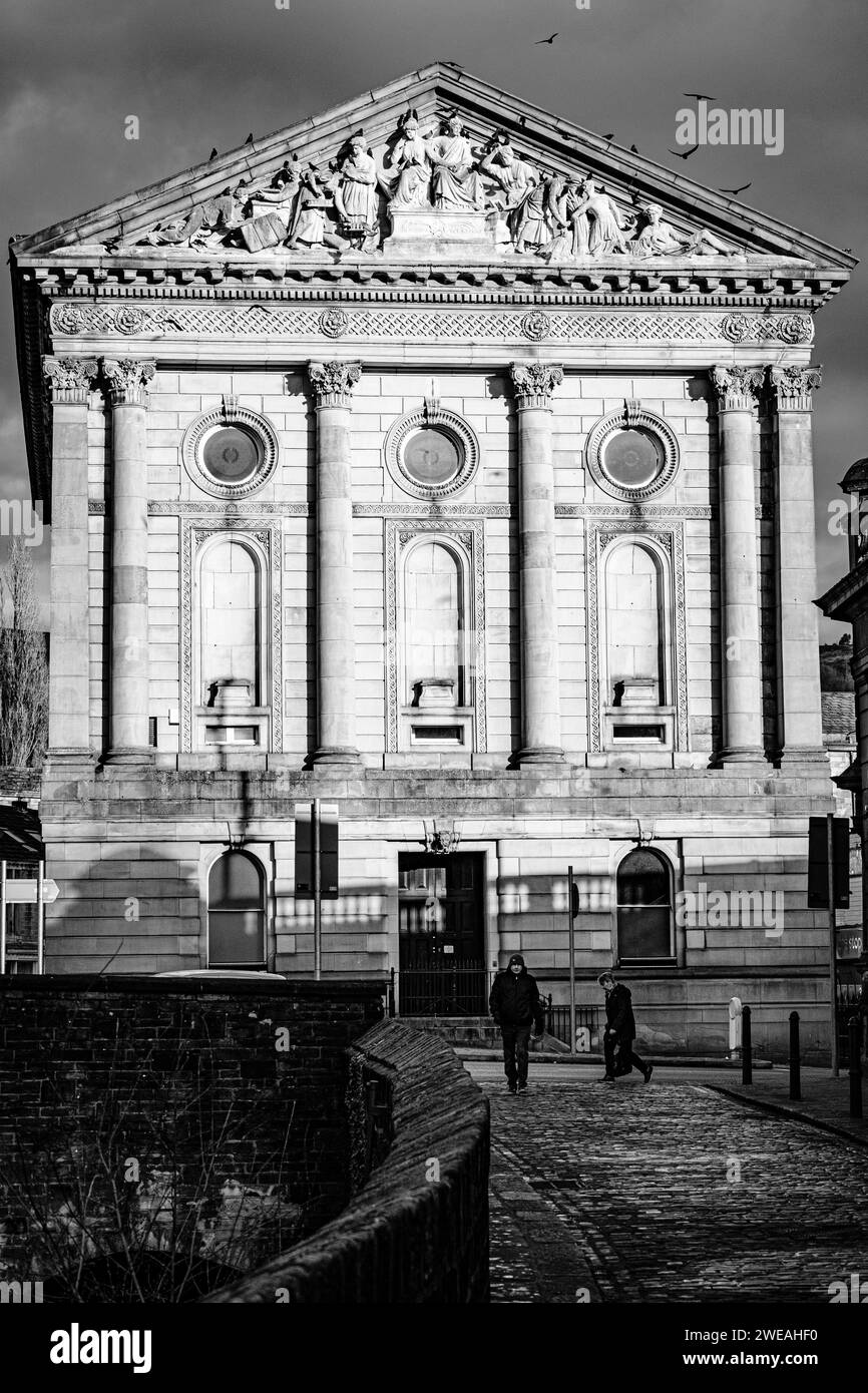 Todmorden, Town Hall Building, Calderdale, sits on the historic border ...