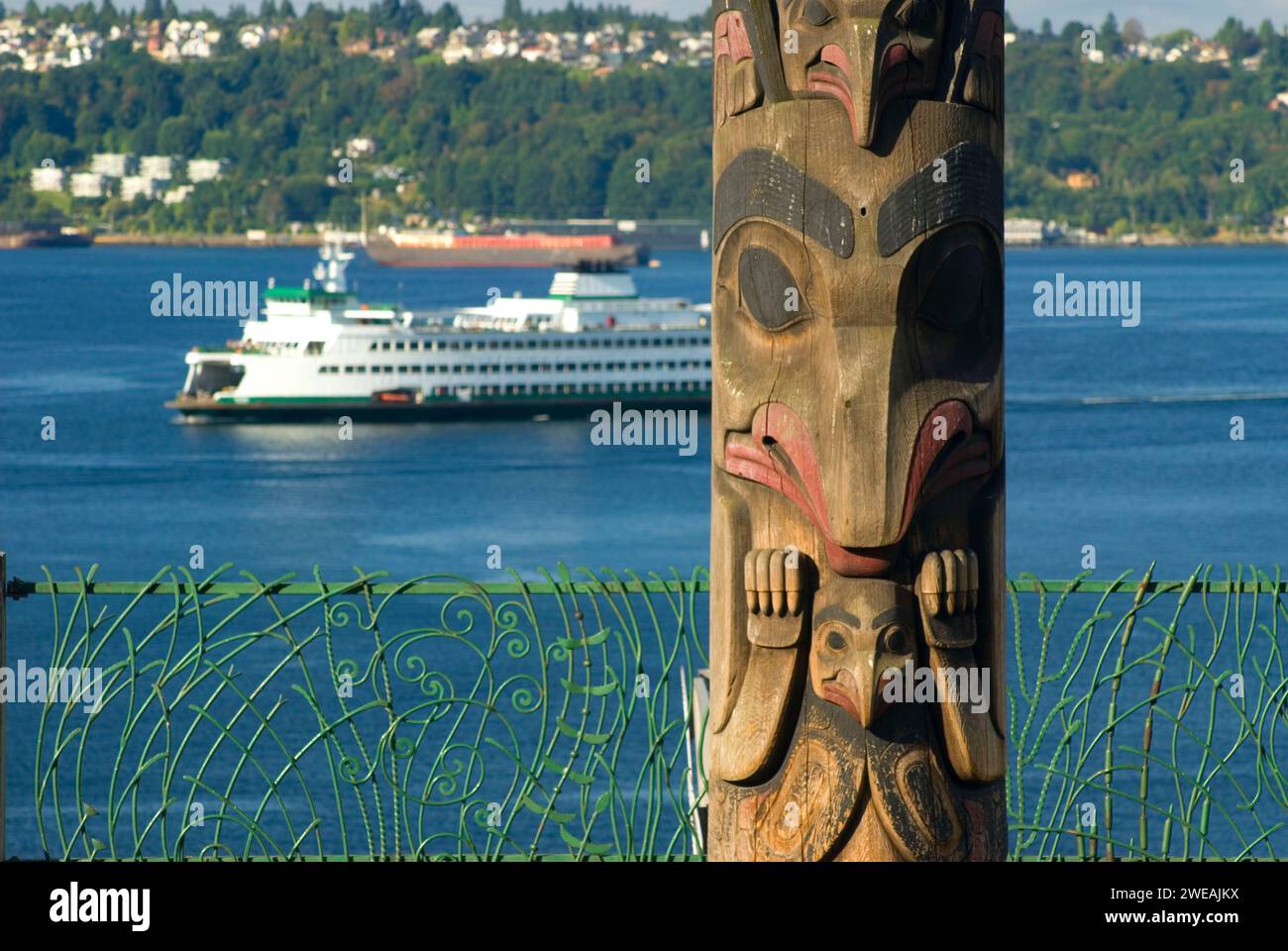 Totem pole, Victor Steinbrueck Park, Seattle, Washington Stock Photo ...