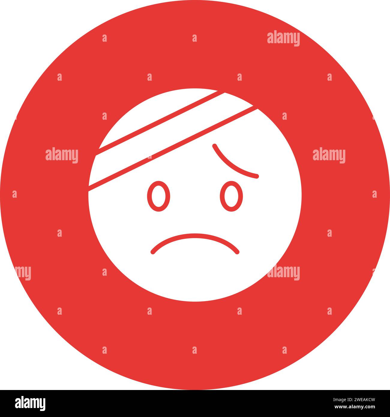 Face with Head-Bandage icon vector image Stock Vector Image & Art - Alamy