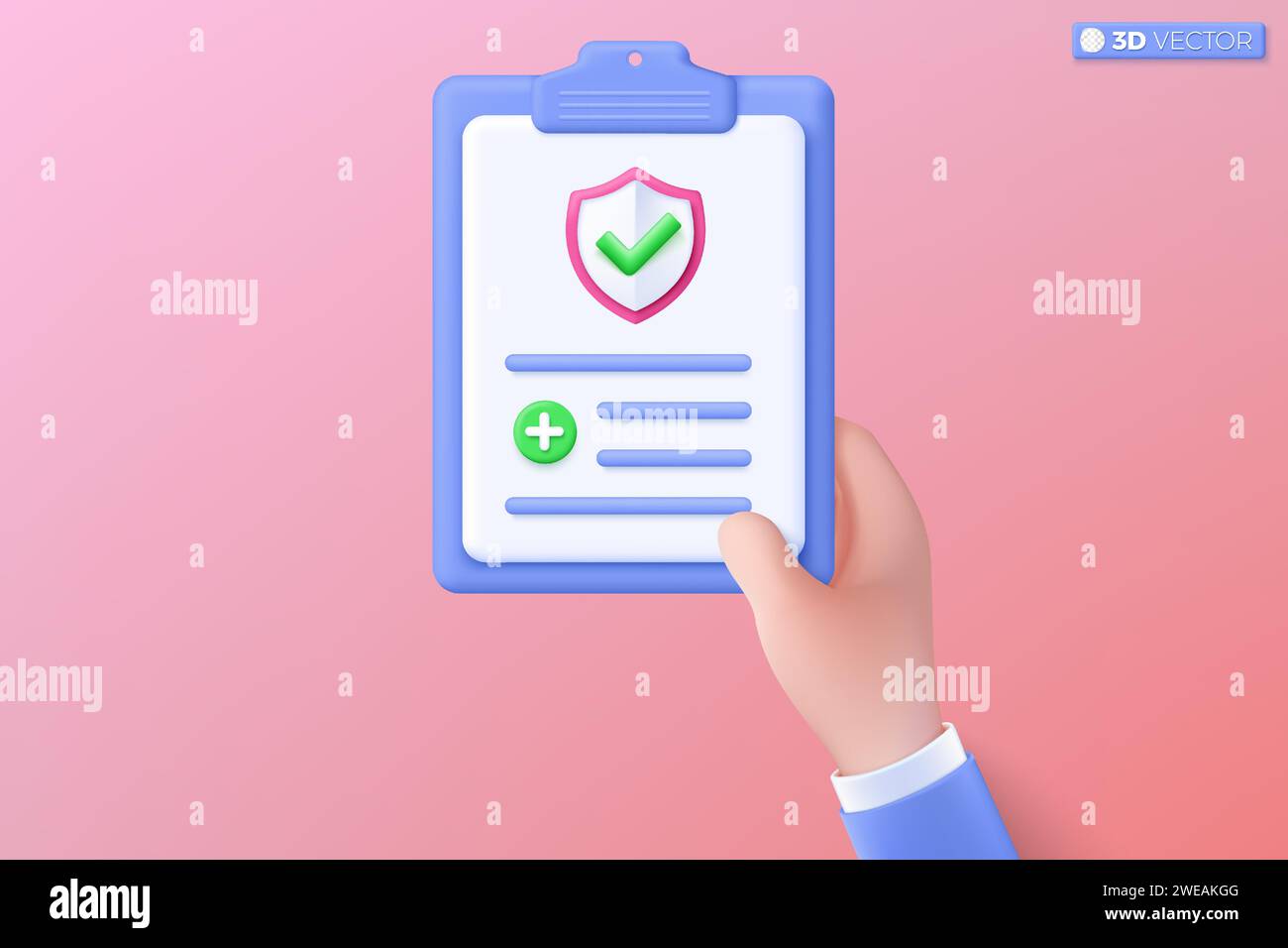 Insurance Policy on clipboard icon symbol. Health insurance, Guarantee ...