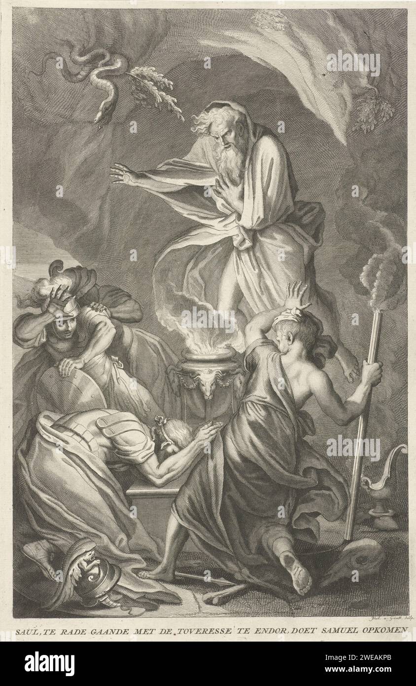 Saul at the witch of Endor, Philip Van Gunst, 1685 - 1732 print Saul ...