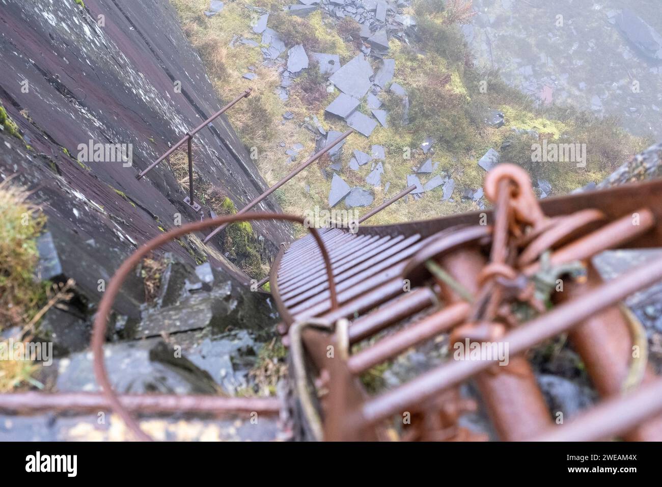 Views of Dinorwic Slate Quarry, situated near the villages of Dinorwig ...