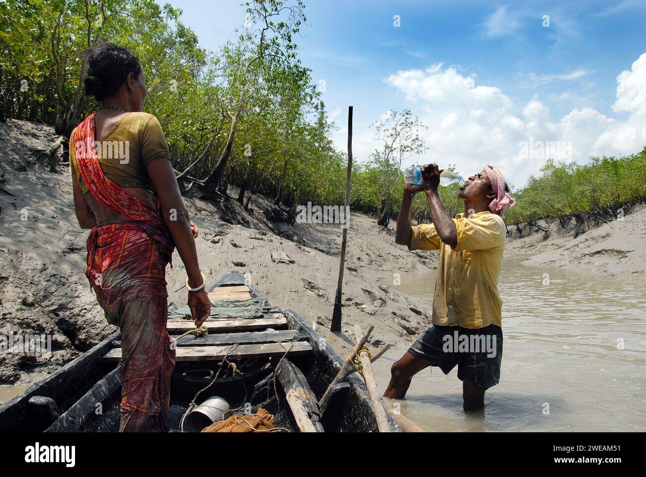 Fishing is the livelihood for many families in the Sundarbans, the ...
