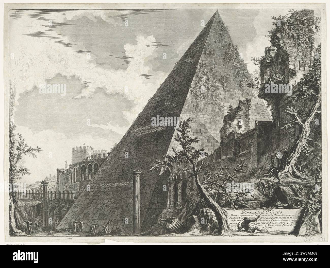 Piramide Van Cestius Te Rome, Giovanni Battista Piranesi, 1748 - 1778 ...