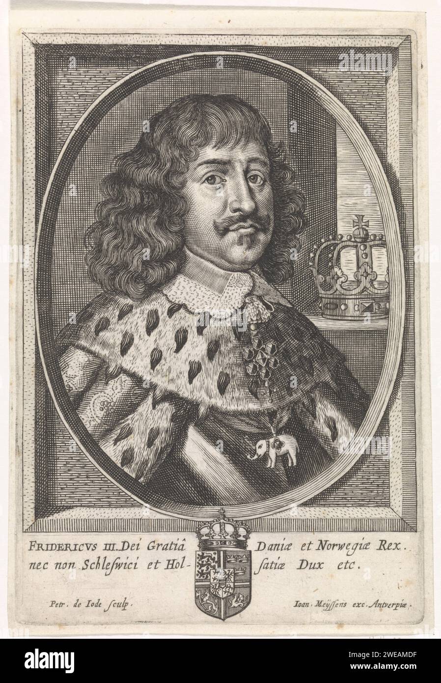 Portrait of Frederik III, King of Denmark and Norway, Pieter de Jode ...