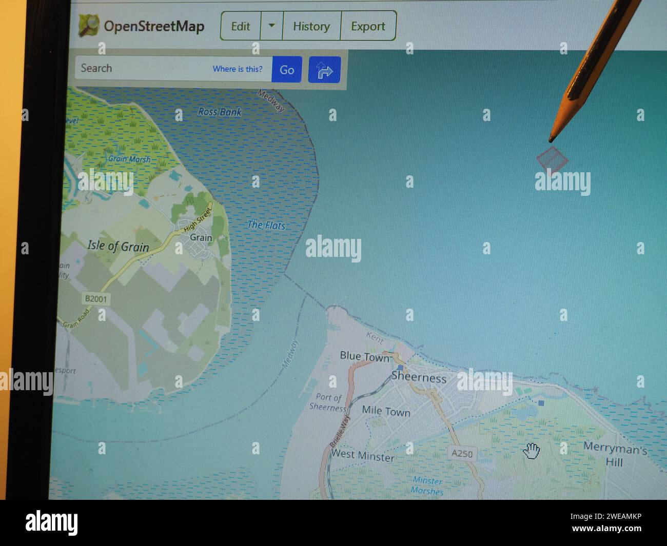 Sheerness map hi-res stock photography and images - Alamy