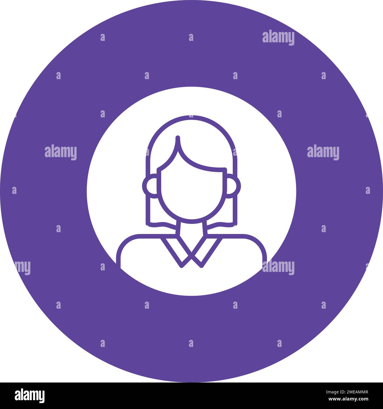 Female Profile icon vector image Stock Vector Image & Art - Alamy