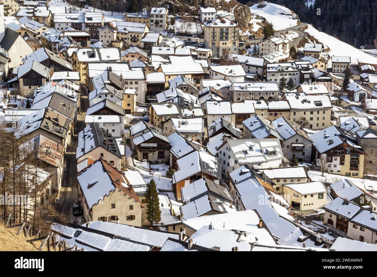 Village of ardez in winter hi-res stock photography and images - Alamy