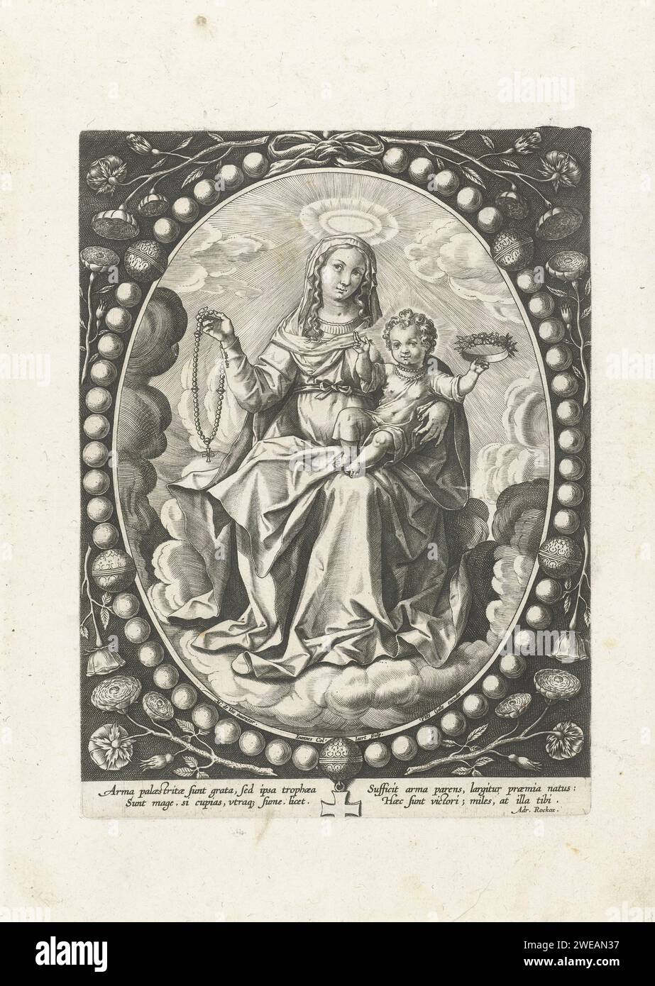 Maria Met Kind, Jan Collaert (II), After Maerten de Vos, 1576 - 1628 ...