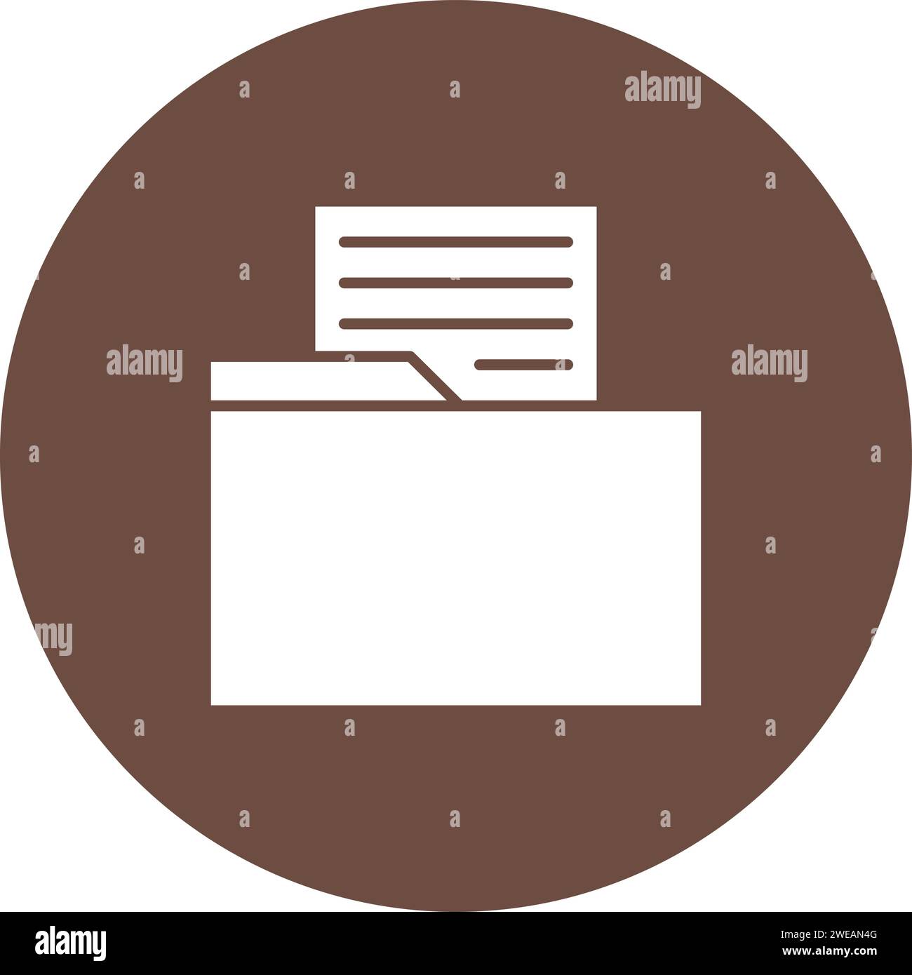 File in Folder icon vector image Stock Vector Image & Art - Alamy