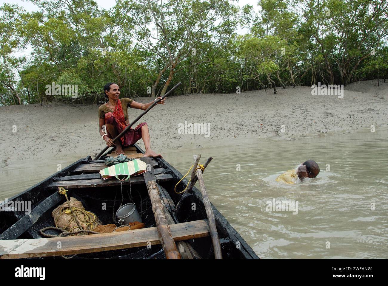 Fishing is the livelihood for many families in the Sundarbans, the ...