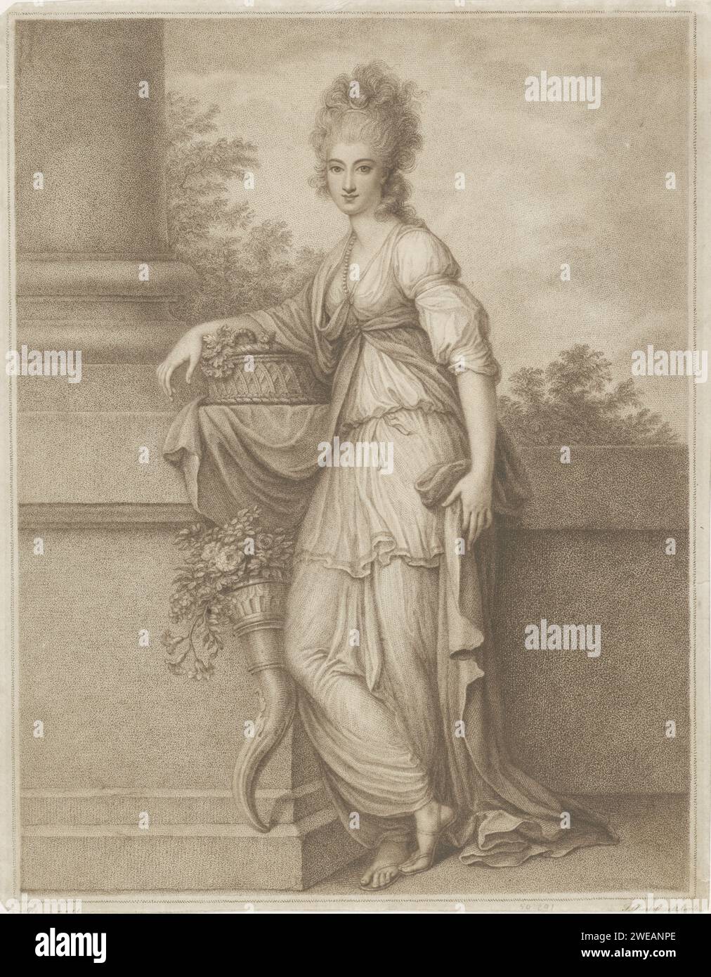 Flora, Francesco Bartolozzi, After Unknown, 1738 - 1815 print Standing ...