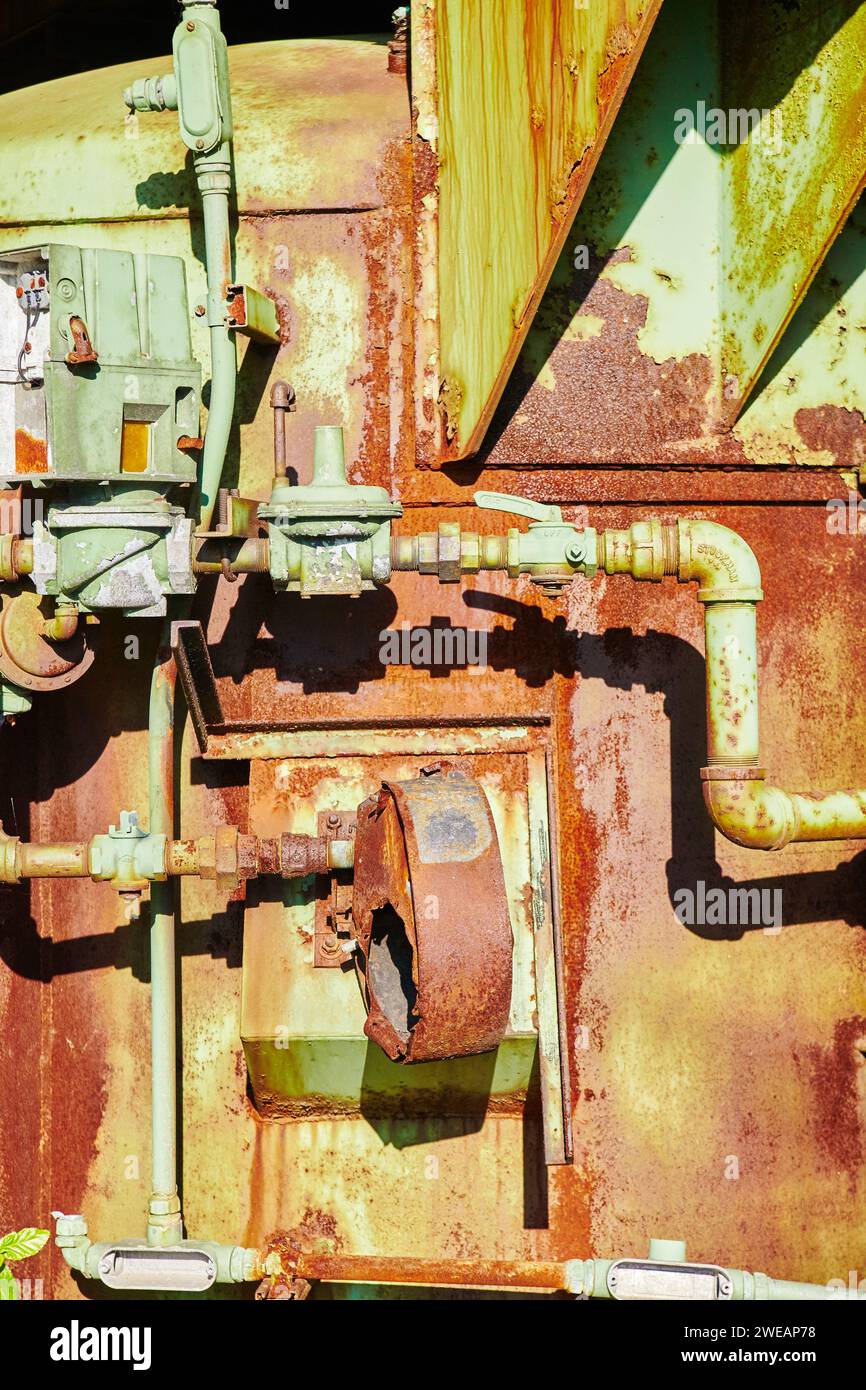 Rusted Industrial Machinery Close-Up - Abandoned Factory Decay Stock ...