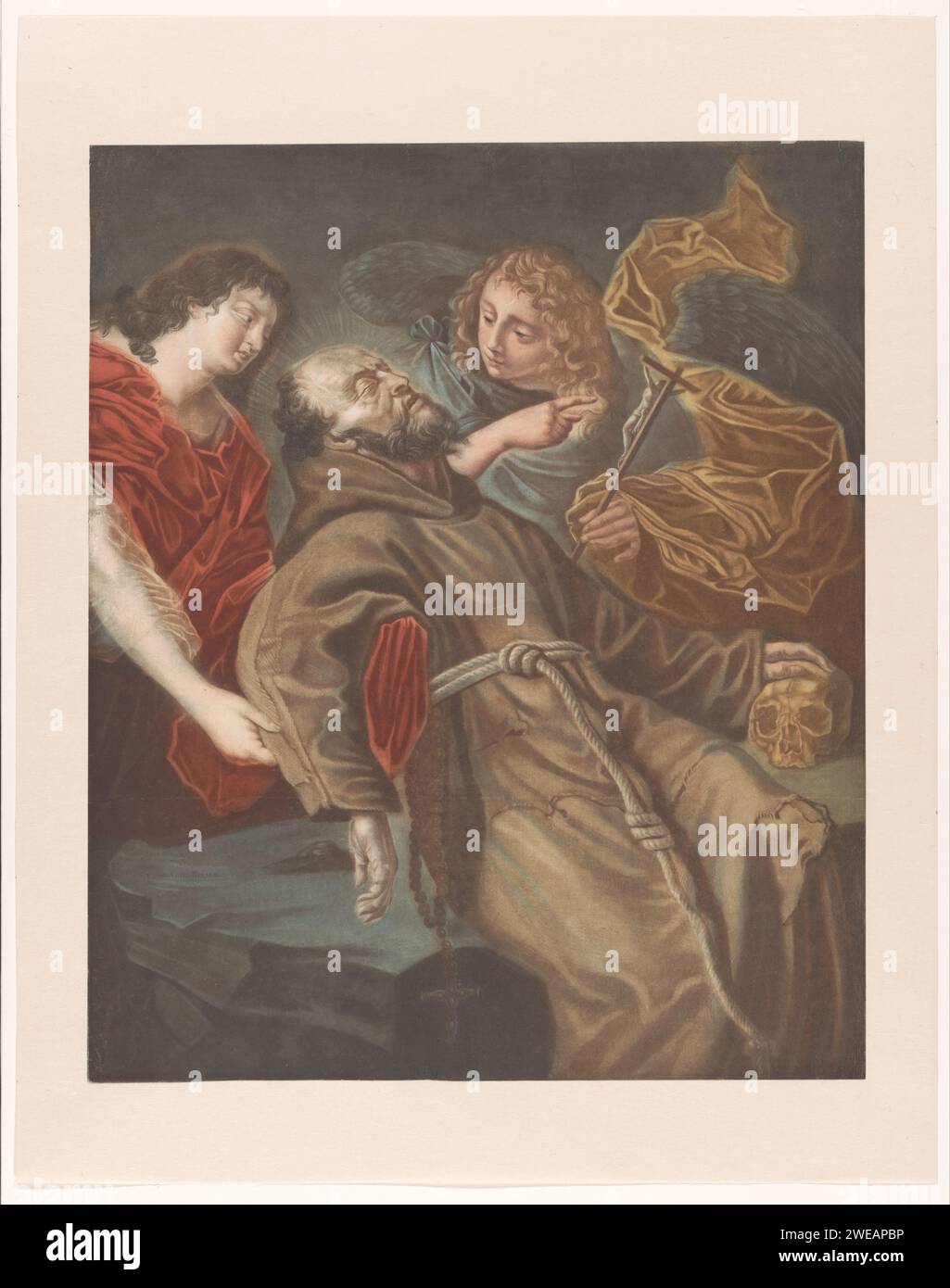 Death of Saint Francis, Edouard Gautier D'Agoty, 1762 - 1782 print ...