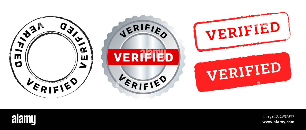 Verify emblem hi-res stock photography and images - Alamy